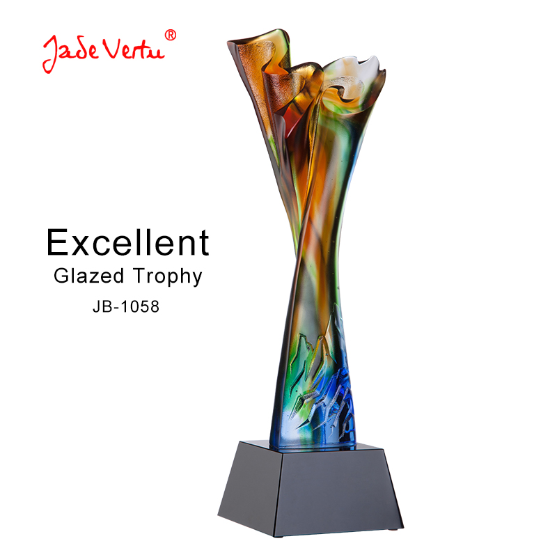 JB-1058 30th Anniversary,Liuli Trophy for Pate-de-verre